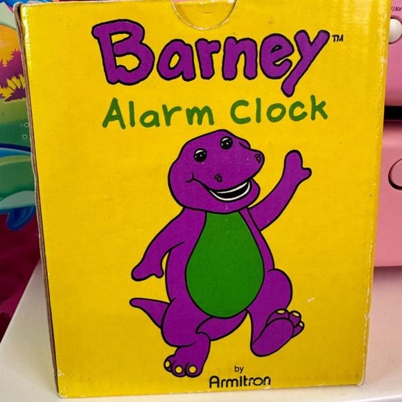 Wall Decor | 1993 Vintage Barney Purple Dinosaur Alarm Clock | Poshmark